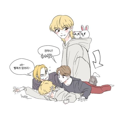 Felix Hyunjin And Minho Art Profilo Doodles Carini Kpop Fanart