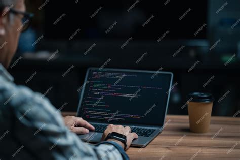 Premium Photo Programmer Coding Compiler Encode Debug And Developer