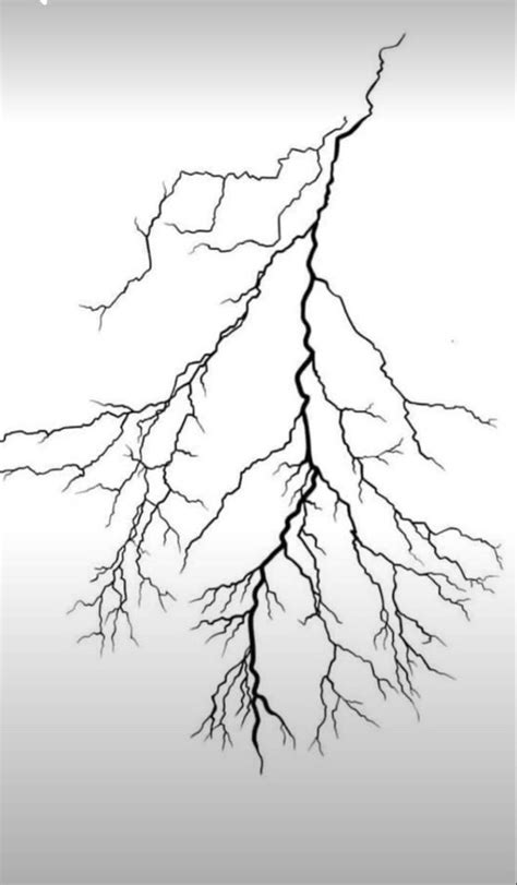A Black And White Drawing Of A Lightning Bolt
