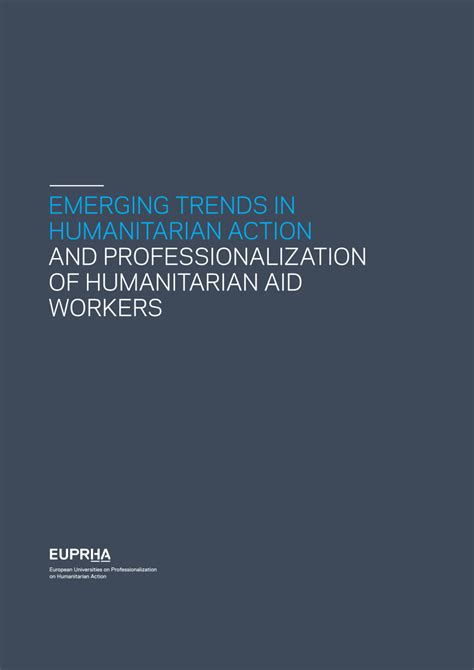 Pdf Emerging Trends In Humanitarian Action And Professionalization Of