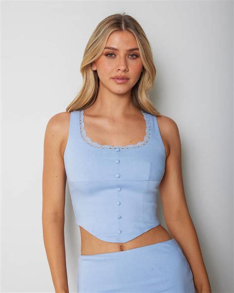 Shop Mooloola Sugar Top In Powder Blue Fast Shipping And Easy Returns
