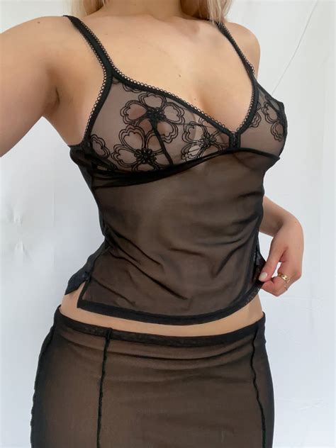 Etam Sheer Cami Top Ani Vintage Ani Vintage