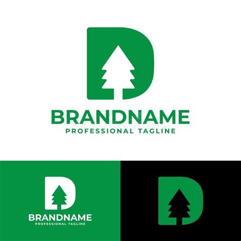 Letter D Tree Logo For Any Environmental Brands With D Initial Stock Vector Illustration Of