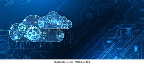 Cloud Computing Conceptabstract Connection Technology Background Stock Vector Royalty Free