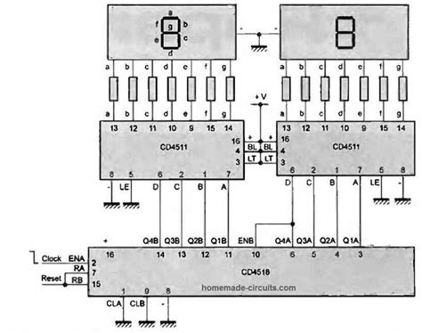 0 To 99 Digital Pulse Counter Circuit Diagram