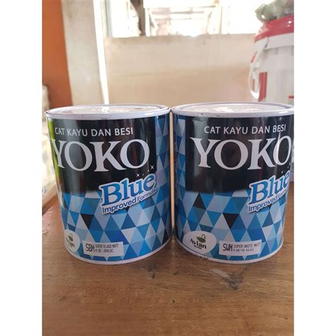 Jual Cat Yoko Hitam Dof Dan Putih Dof Besi Dan Kayu 1kg Cat Minyak Matt Cat Dop Super Black