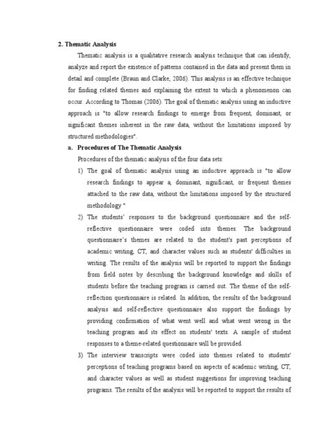 Thematic Analysis Pdf Methodology Cognitive Psychology