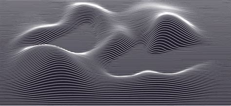 Sound Frequency Waves Analog Curved Signal Vector Image