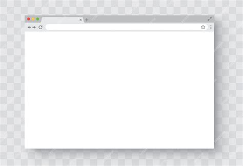 Premium Vector Browser Window Realistic Blank Browser Window With Shadow Empty Web Page