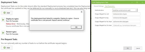 Error On Deploy To Nginx Question Certify The Web Support Community