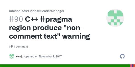 c pragma region produce non comment text warning · issue 90