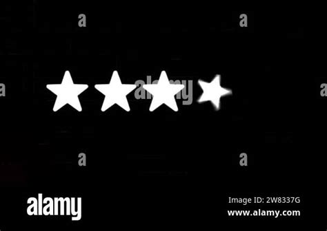 rating five stars icon with glitch art effect retro futurism 80s 90s