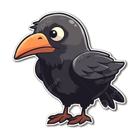 만화 일러스트 검은 까마귀 스티커 벡터 까마귀 상표 만화 Png 일러스트 및 벡터 에 대한 무료 다운로드 Pngtree