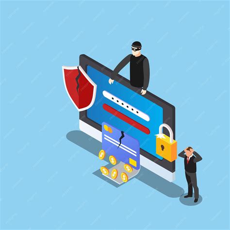 premium vector cyber criminals hacking and stealing email and credit