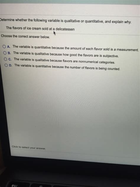 solved determine whether the following variable is