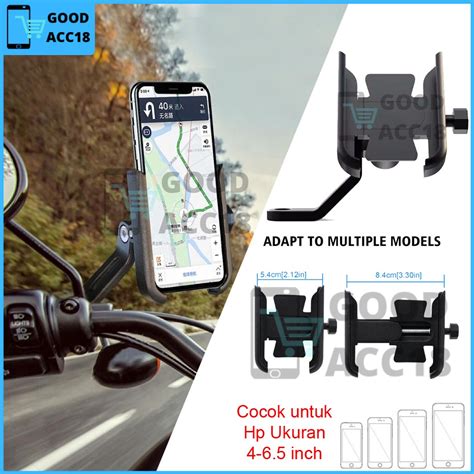 Jual Phone Holder Hp Motor Spion Universal Stand Hp Motor Tempat Handphone Di Motor Shopee