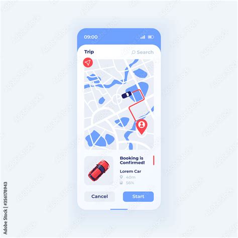 Urban Trip Smartphone Interface Vector Template Mobile App Page White Design Layout Collective
