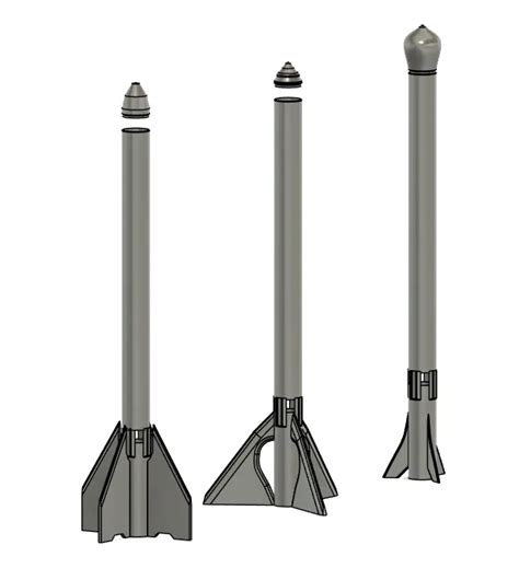 Modular Air Rocket For Natgeo Launch System Free 3d Print Model