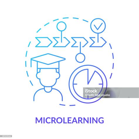 Microlearning Blue Gradient Concept Icon Stock Illustration Download Image Now Abstract