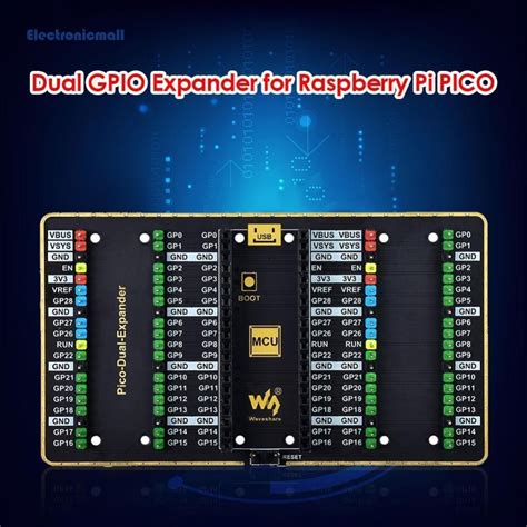 Neu Dual Gpio Expander Module Board For Raspberry Pi Pico Two Sets Of Male Heade