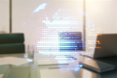 Premium Photo Abstract Creative Coding Concept With World Map And