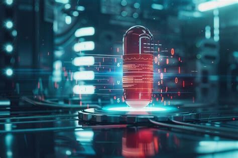 Digital Pill Future Of Medicine Premium Ai Generated Image