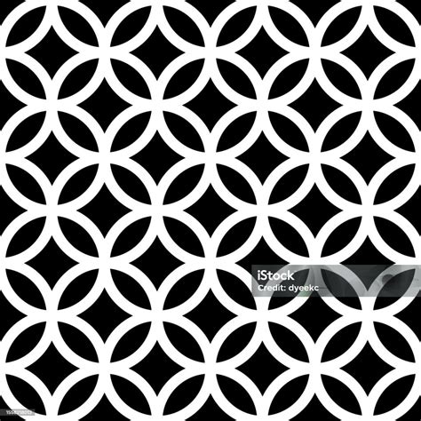 Interlocking Intersecting Circles Rings Repeatable Seamless Pattern Vector Illustration Stock