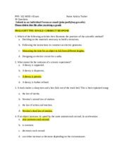 MIDTERM PHY 102 MOD 4 Exam Name Aalicia Tucker 30 Questions Submit To An Individual Forum Or