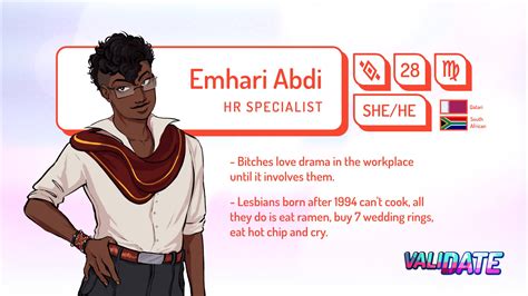 validate game on twitter introducing emhari abdi lesbians born after
