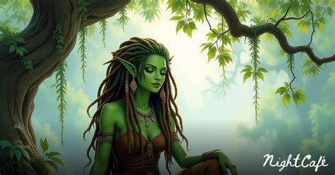 Dryad In Lush Forest Whimsical Fantasy Art Ai Art