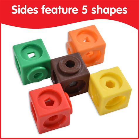 Edx Education 75166 Math Cubes Set Of 100 Fidget Linking Cubes For Early Maths Connecting