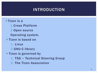 Tizen Operating System For Mobiles PPTX