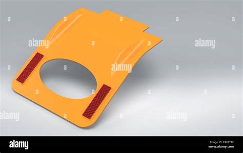 Orange Part Design With Red Rubber Stopper Removable Support Stand Isolated On White