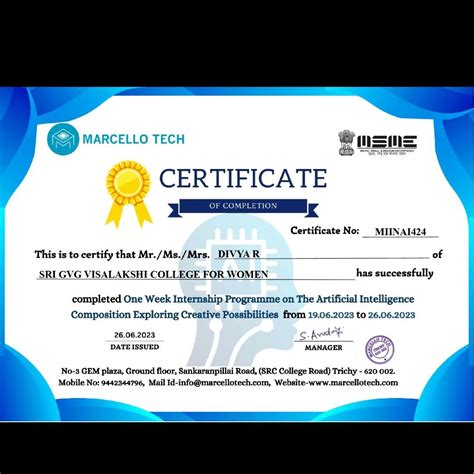 Divya R On Linkedin Done My Internship On The Artificial Intelligence