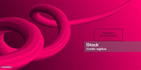 핑크 그라데이션이 있는 유동적 추상 디자인 트렌디한 배경 3차원 형태에 대한 스톡 벡터 아트 및 기타 이미지 3차원 형태 검은색 곡선 Istock