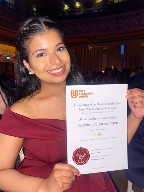 Shruti Pandey On Linkedin Very Grateful To Have Received The Gold