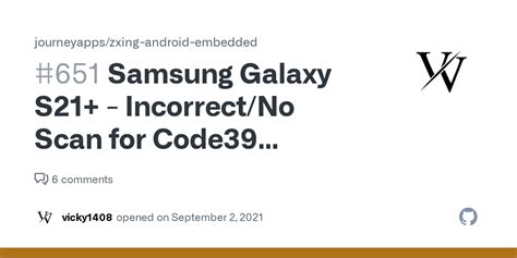 Samsung Galaxy S21 Incorrectno Scan For Code39 Barcode · Issue 651