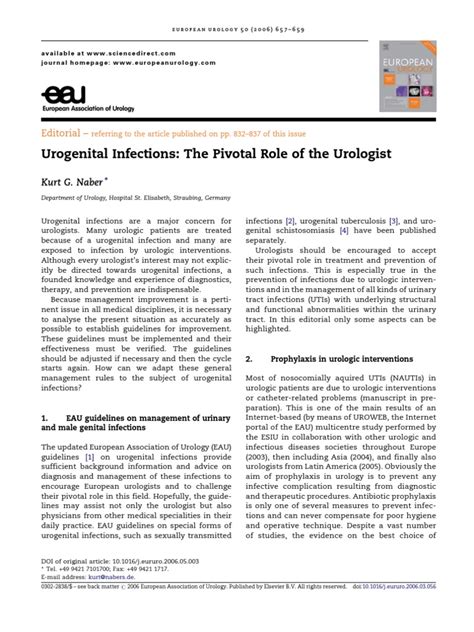 Urogenital Infections Pdf Urinary Tract Infection Urology