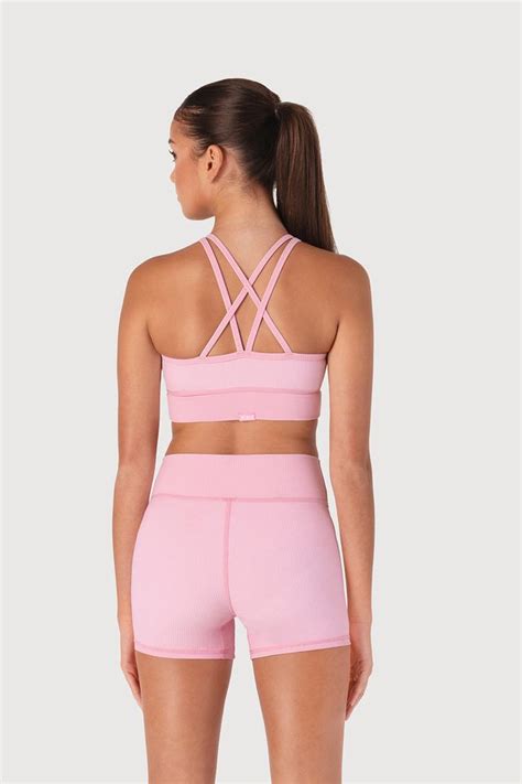 Girls Rib Striker High Waist Short Pink Bloch Dance Eu