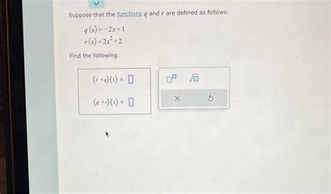 solved suppose that the functions q and r are defined as