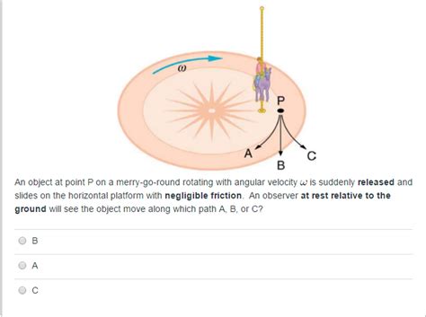 Solved An Object At Point P On A Merry Go Round Rotating Chegg