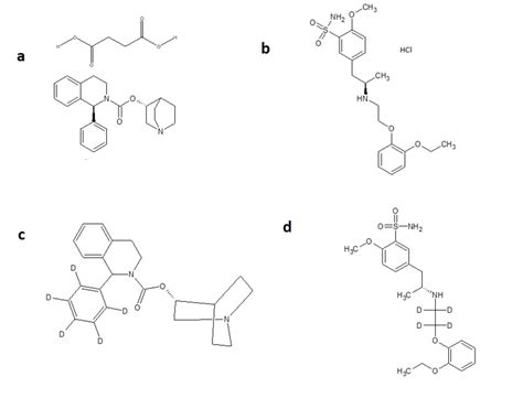 Chemical Structure Of A Solifenacin Succinate B Tamsulosin Download Scientific Diagram