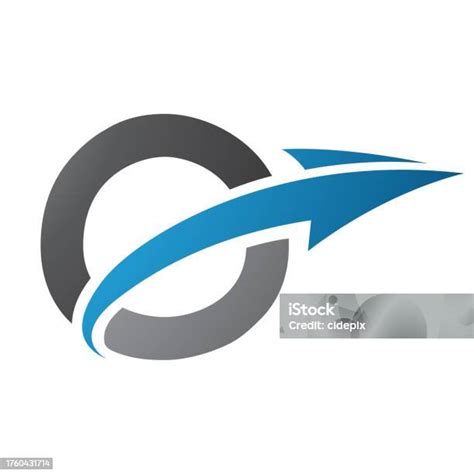 파란색과 검은색 대문자 O 아이콘 0명에 대한 스톡 벡터 아트 및 기타 이미지 0명 개념 곡선 Istock