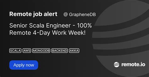 senior scala engineer 100 remote 4 day work week