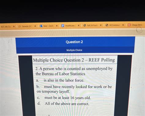 Solved Multiple Choice Question 2 ﻿reef Pollinga Person