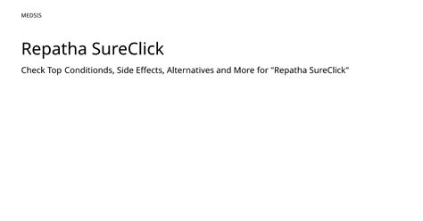 Repatha Sureclick Medsis Repatha Sureclick Medsis