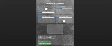 Glassmorphism Css Generator Bd Libraries