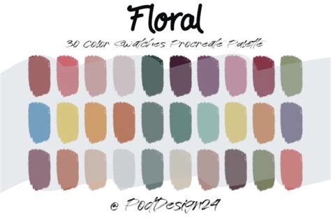 Procreate Color Palette Floral Graphic By Poddesign Creative Fabrica