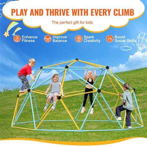 Vevor Climbing Dome Jungle Gym Supports 750lbs And Easy Assembly 10ft