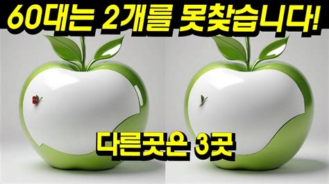 다른그림찾기 틀린그림찾기 차이점찾기 치매예방 두뇌운동 게임~ Youtube